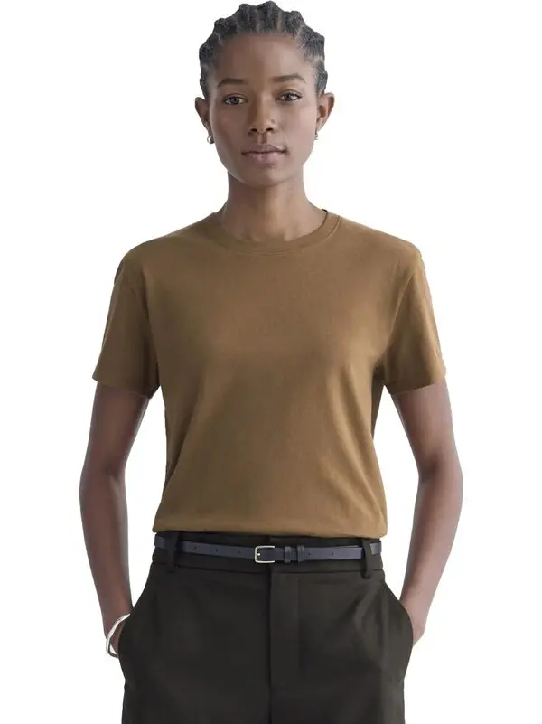 Everlane Box-cut Essential Cotton T-shirt - Toffee | No Pocket